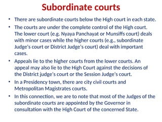 Judiciary of indian lower courts for justice.ppt
