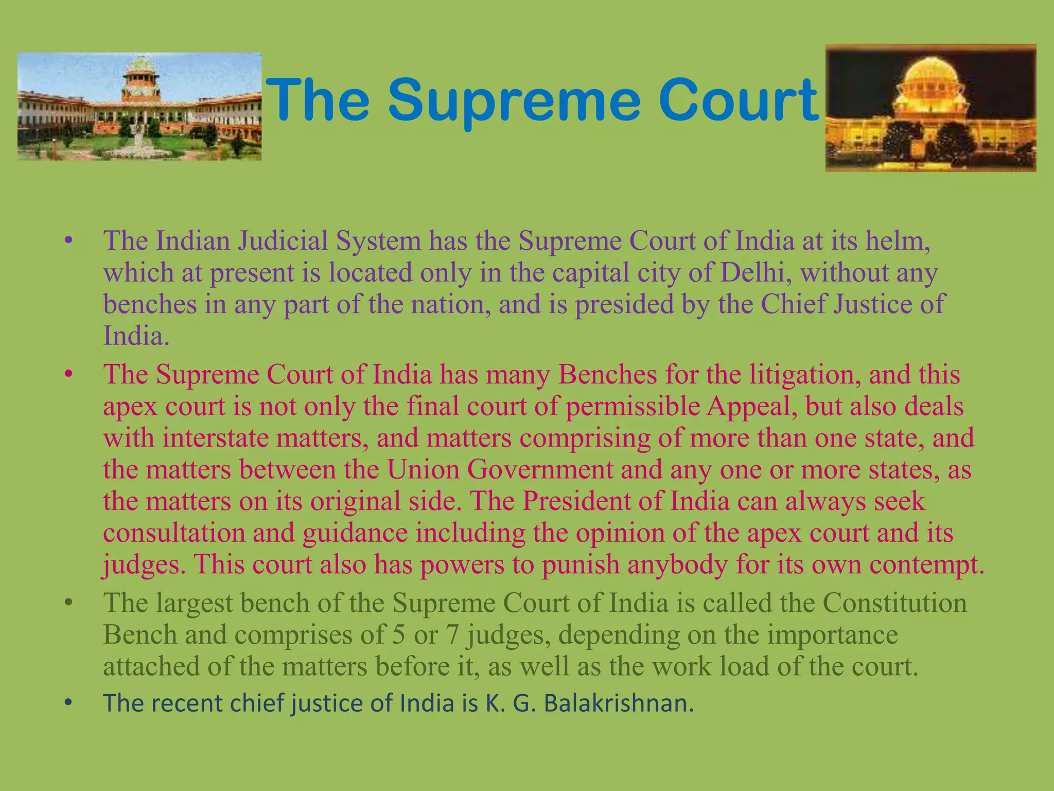 Judiciary System in India | PPTX