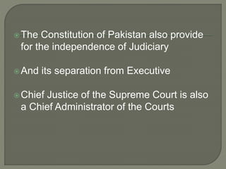 Judiciary system of pakistan | PPTX