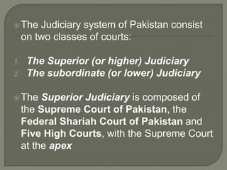 Judiciary system of pakistan | PPTX