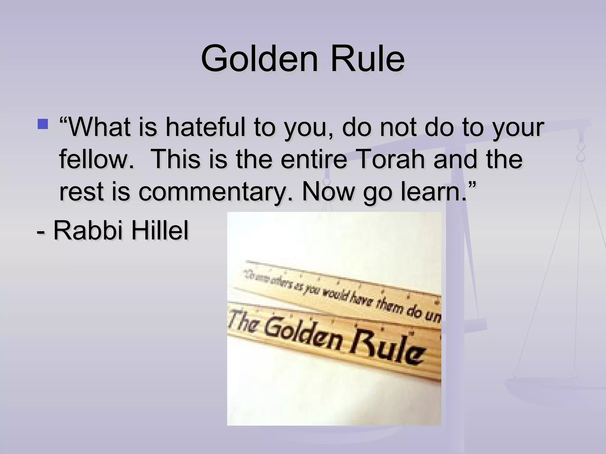 Core Ethical Teaching of Judaism | PPT