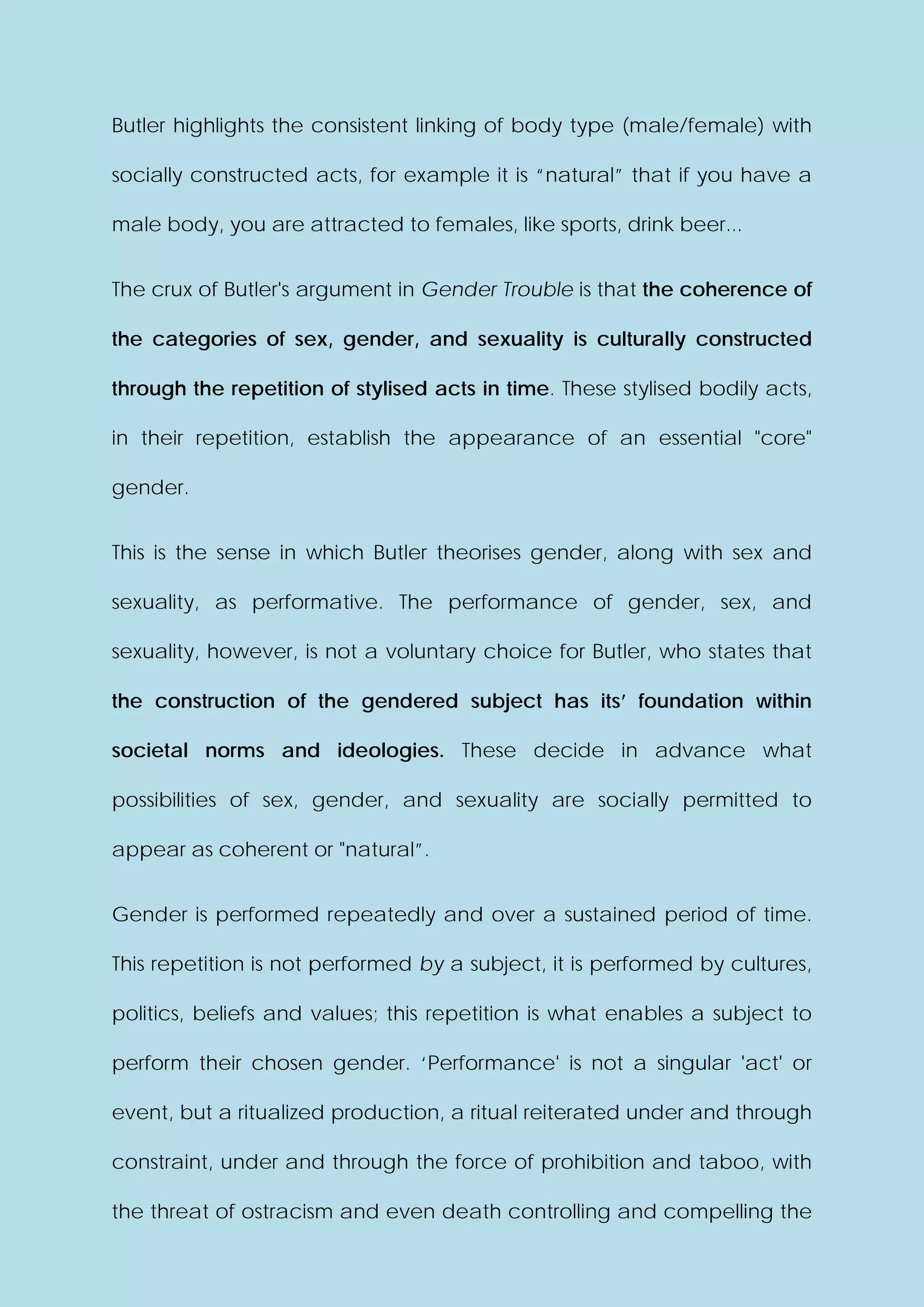 Judith Butler and Bell Hooks | PDF