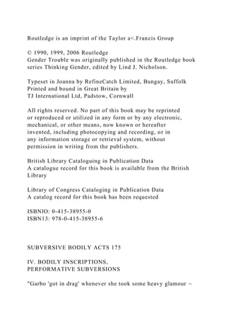 JudithButlerGender TroubleFeminism and the Subve.docx