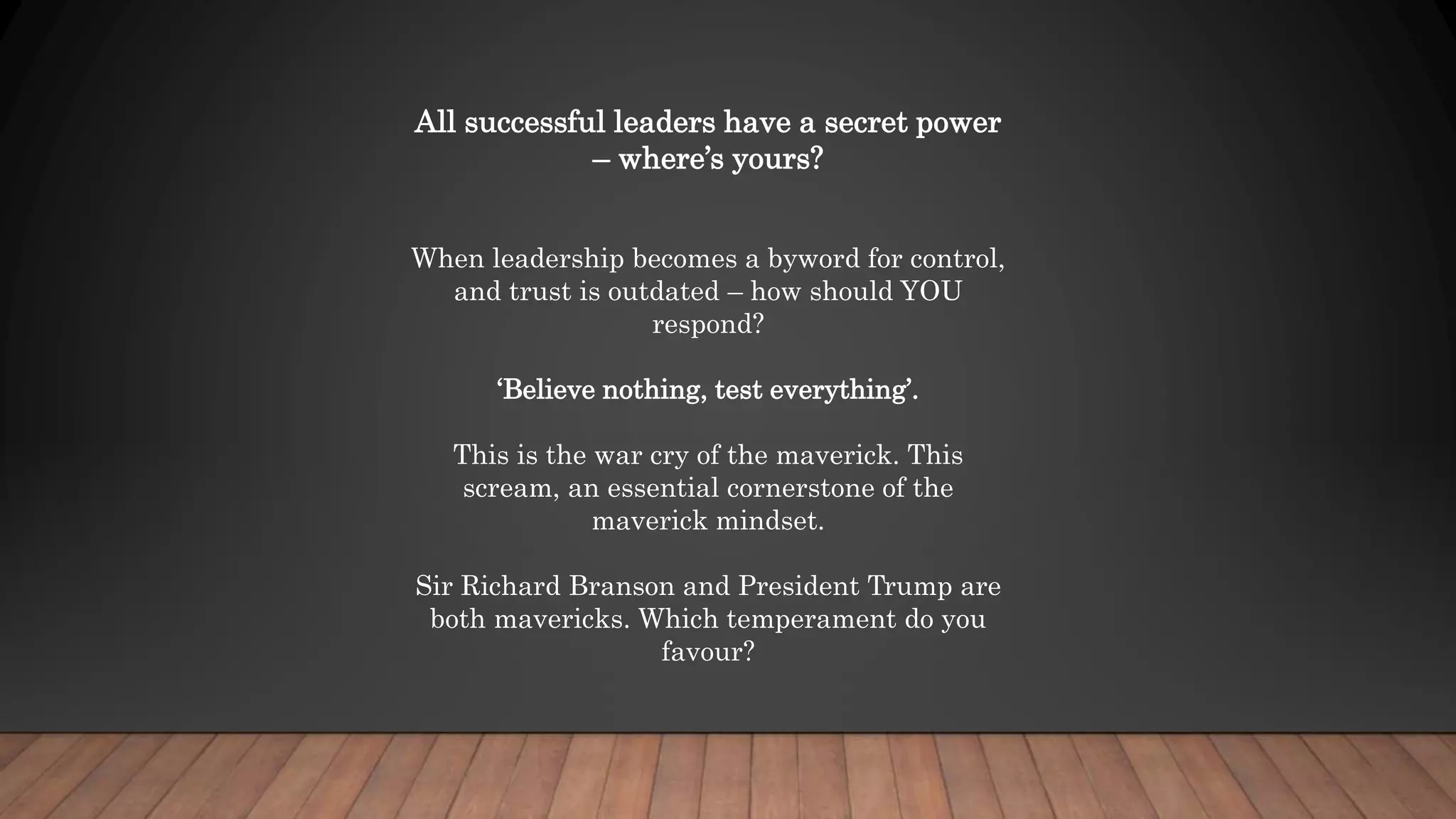 The Maverick Paradox: The Secret Power Behind Successful Leaders | PPT