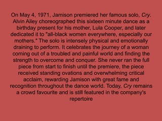 Judith jamison | PPT