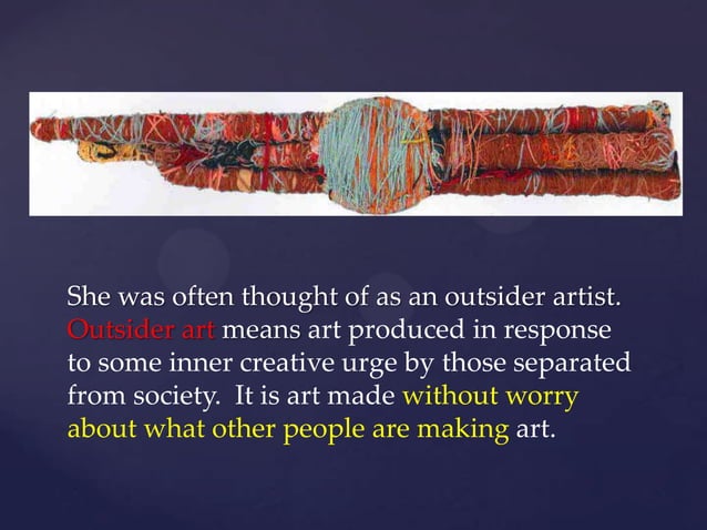 Judith scott fiber artist | PPTX