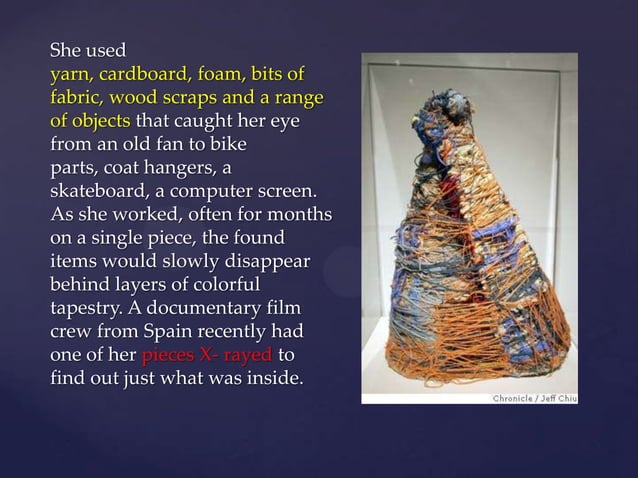 Judith scott fiber artist | PPTX