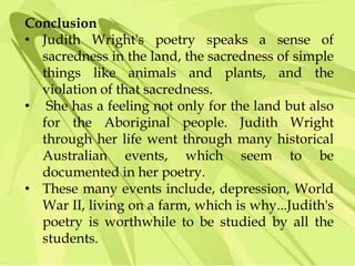 Judith Wright's poem Legend | PPT
