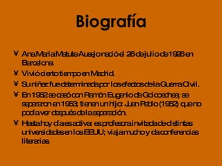 Ana María Matute, por Judit Rozsnyai | PPT