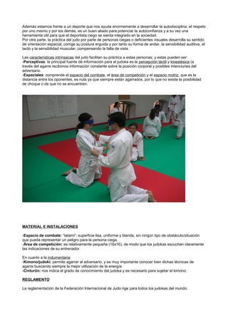 Judo para ciegos y deficientes visuales. ester | DOC