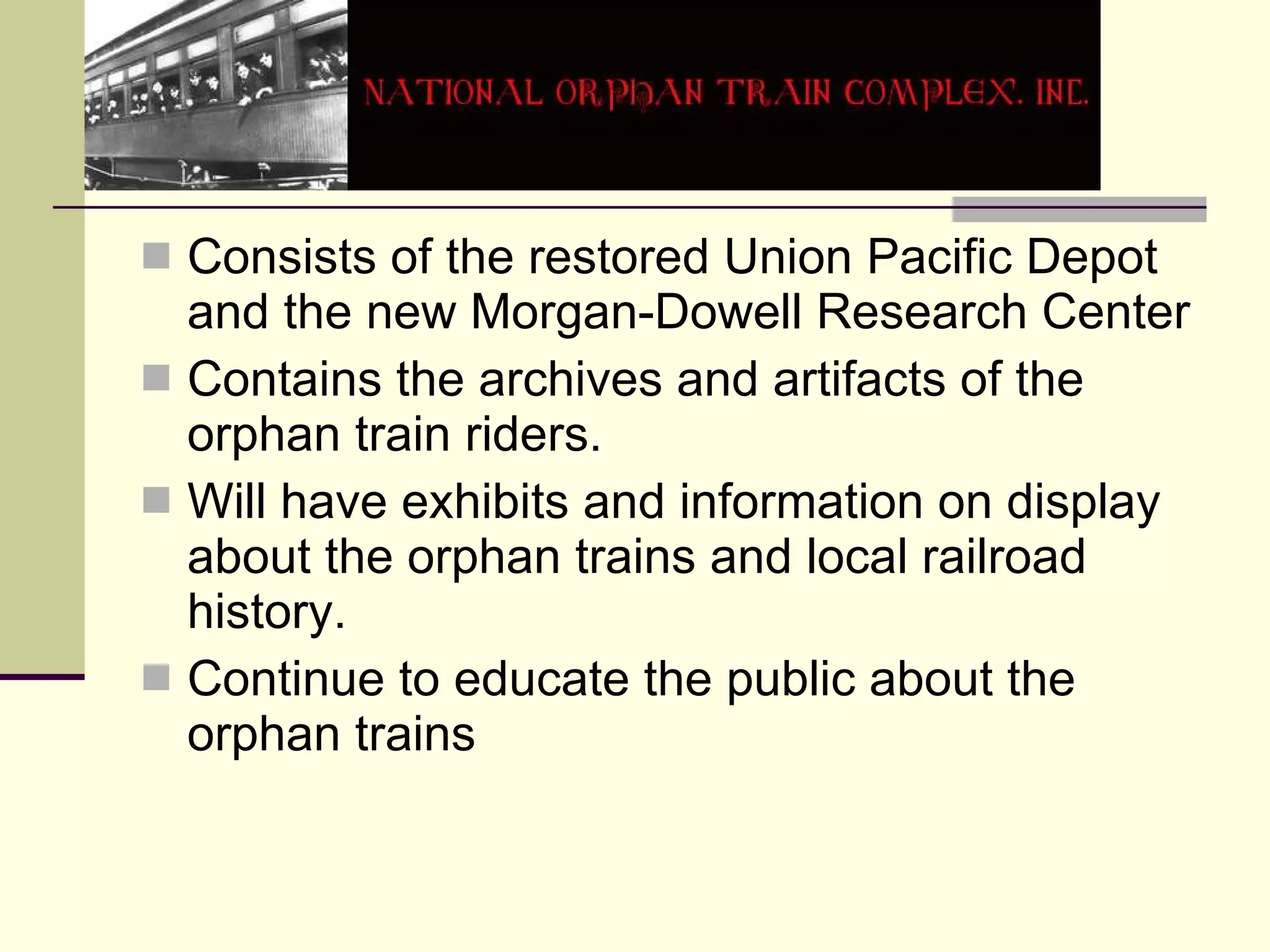 Orphan trains presentation | PPT
