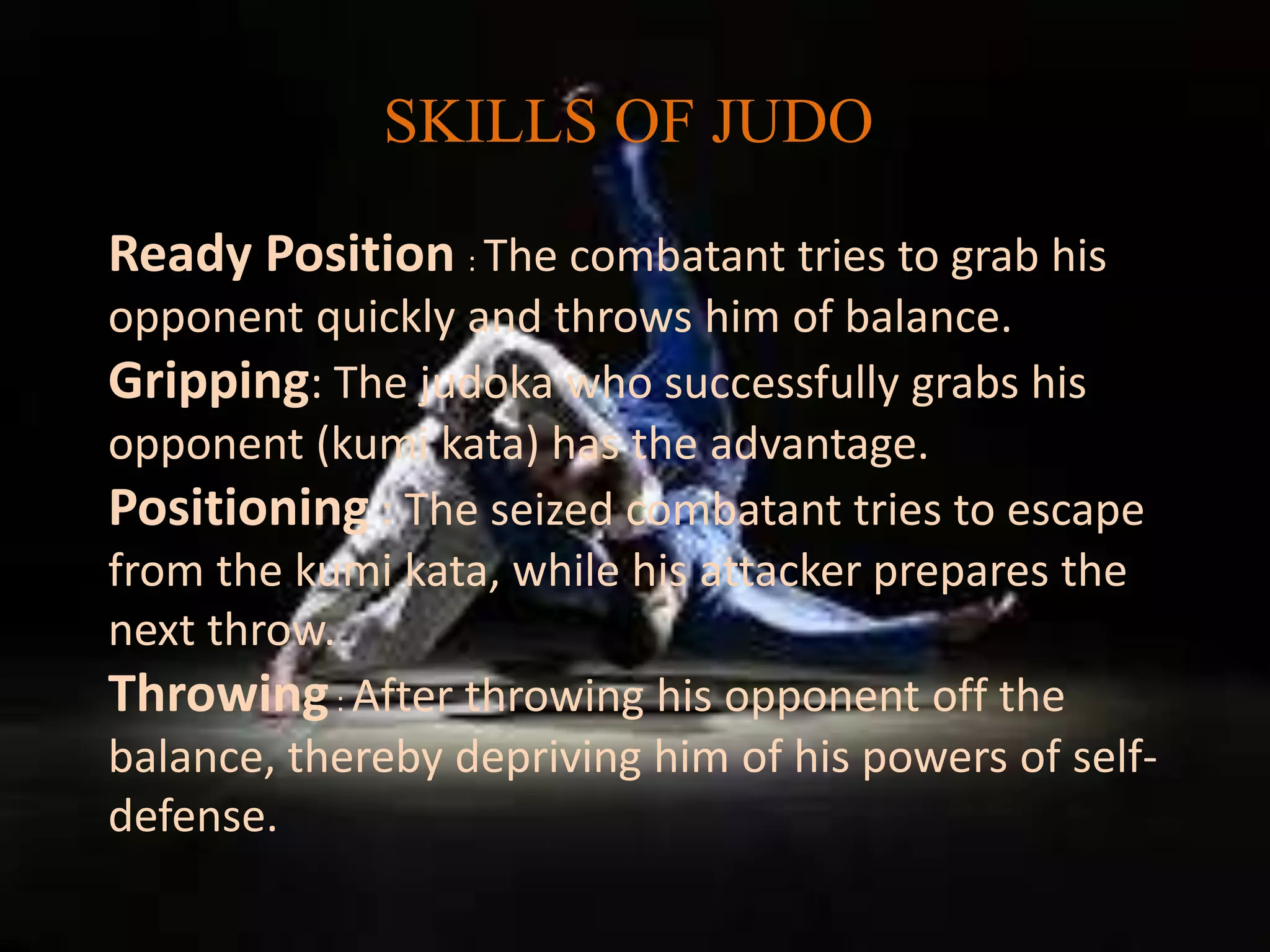 Judo skills and techniques | PPTX