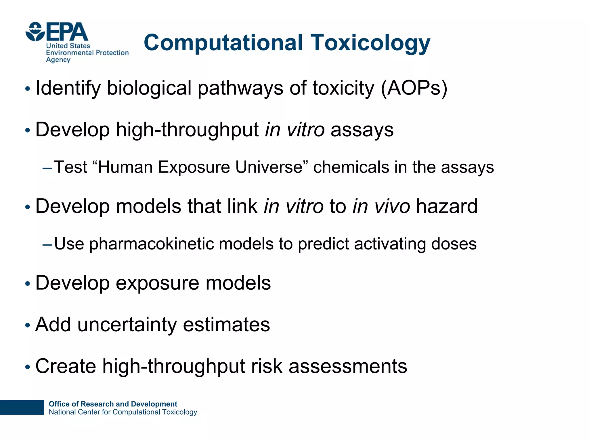Using Computational Toxicology to Enable Risk-Based Chemical Safety ...