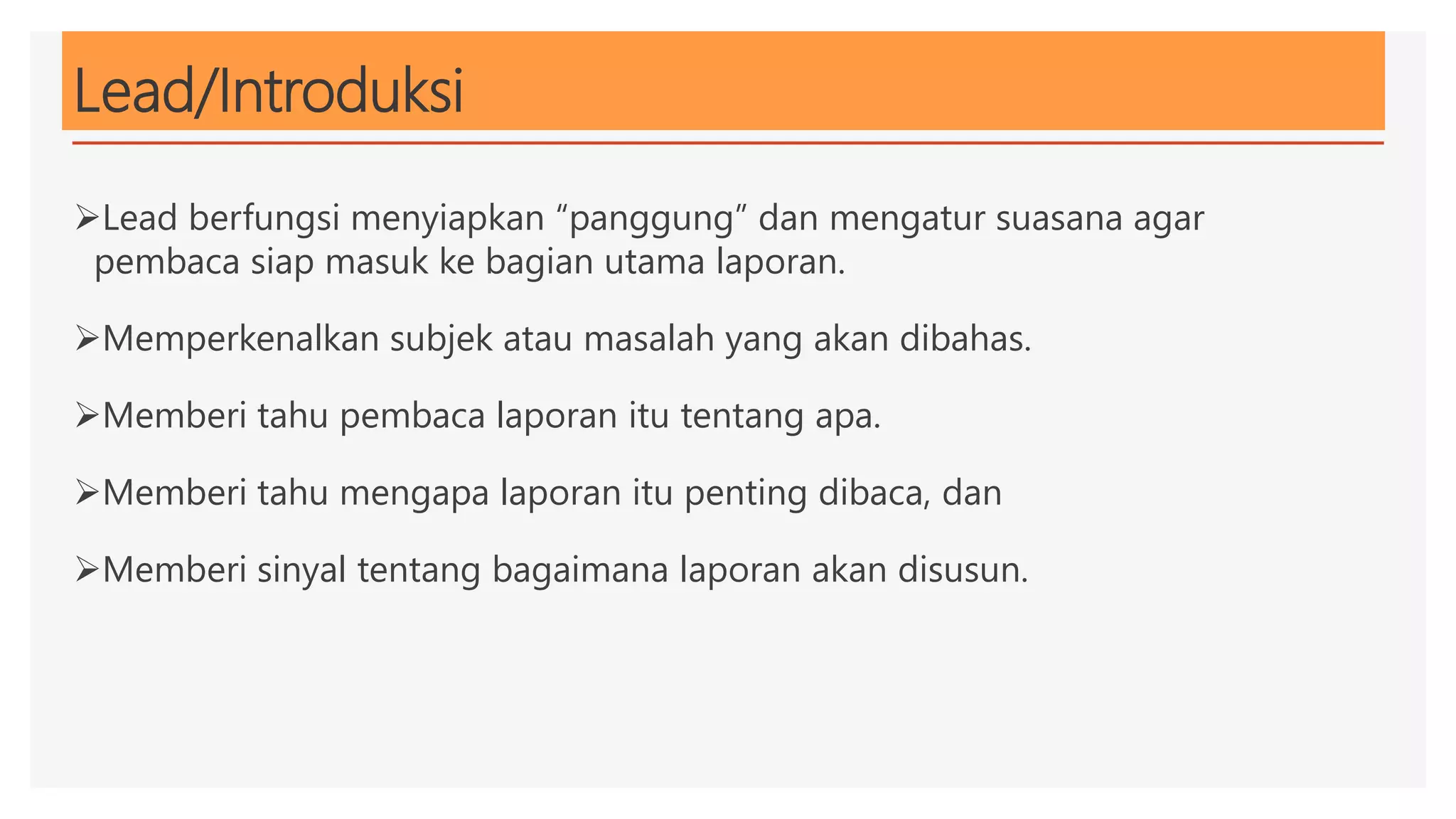 Judul, lead dan paragraf | PPT | Free Download