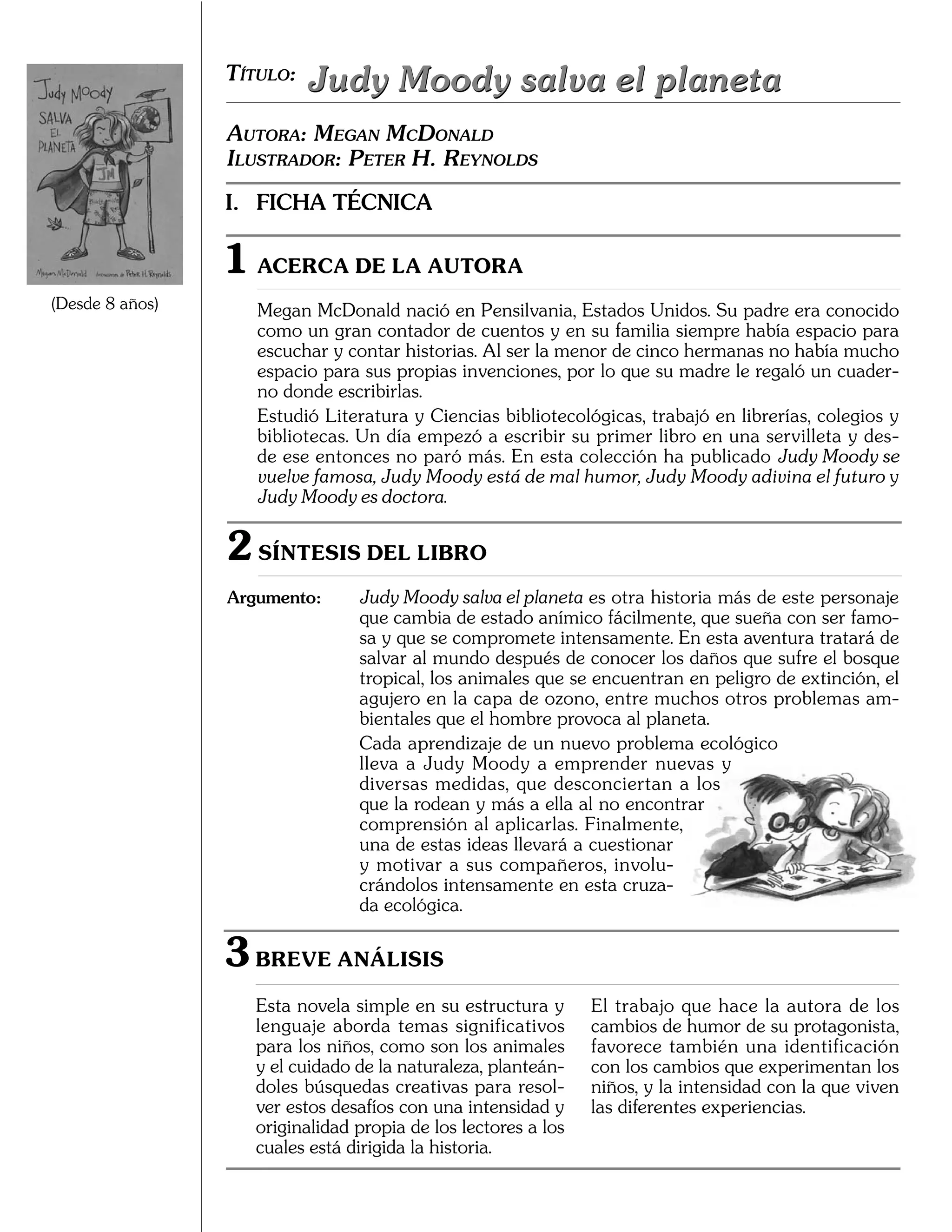 Judy moody-salva-el-planeta-guía-actividades | PDF