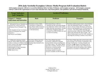 Judy serritella-library-media program-self-evaluation-rubric | PDF
