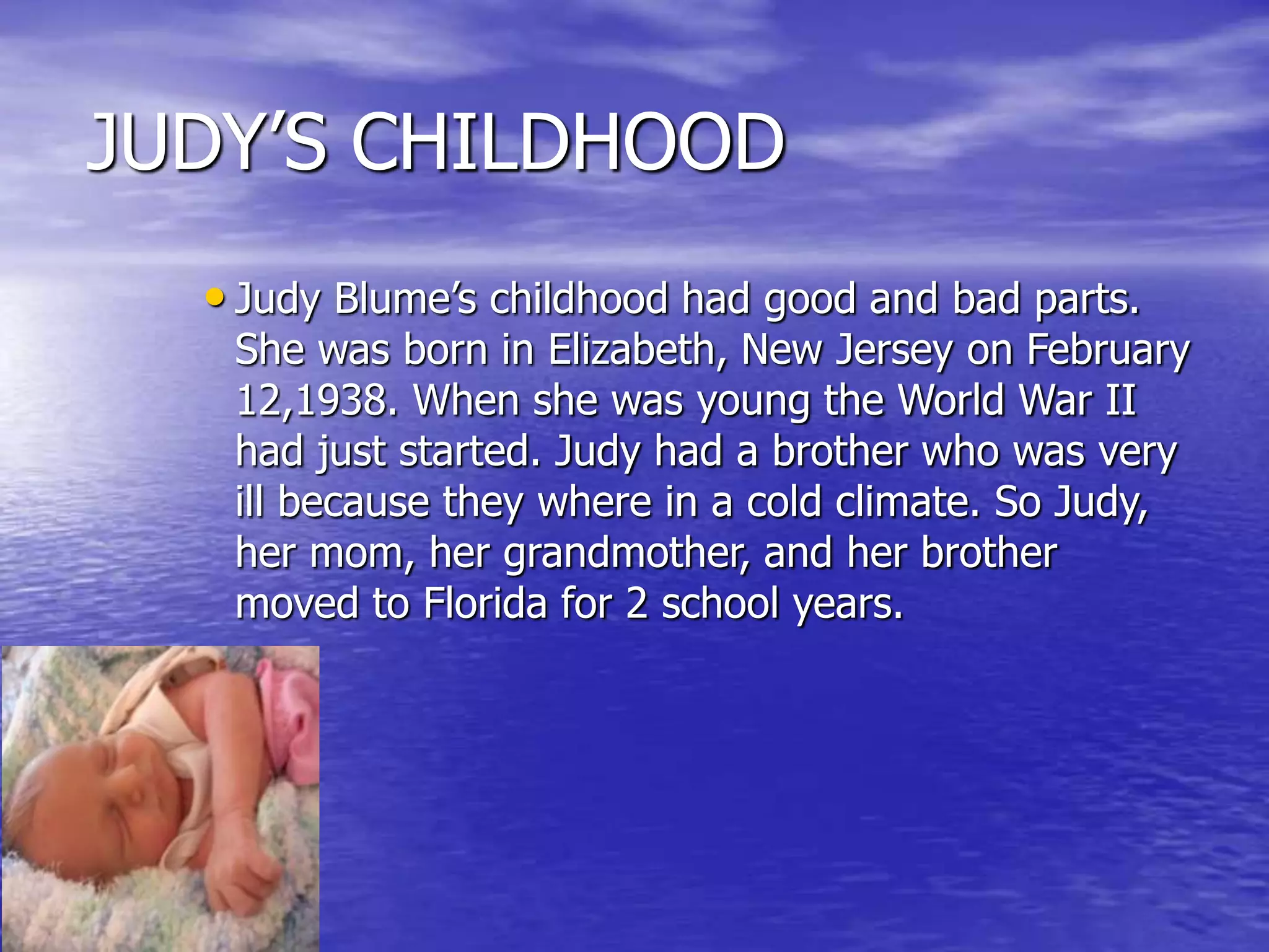 Judy Blume | PPT | Books and Literature