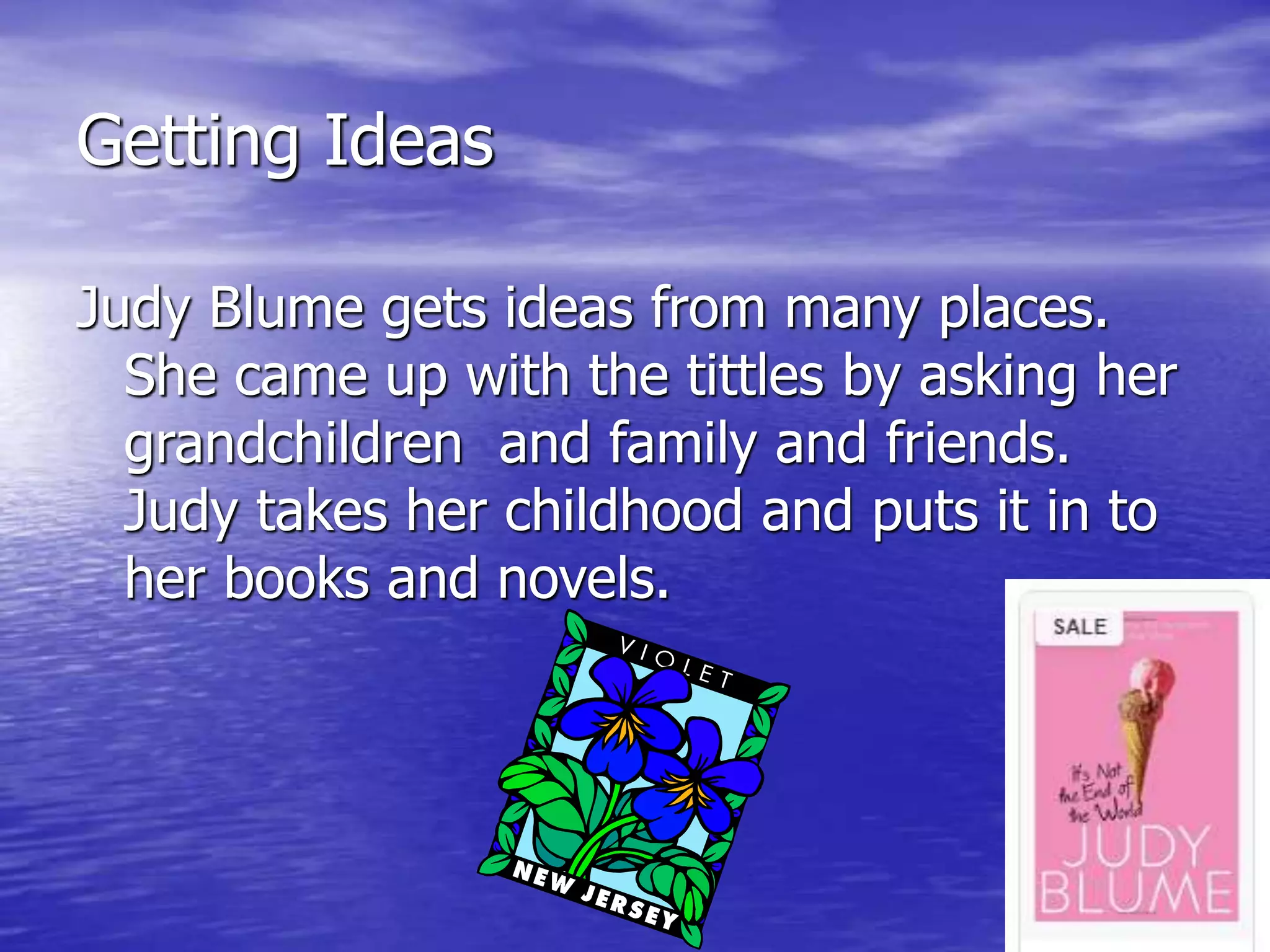Judy Blume | PPT | Books and Literature