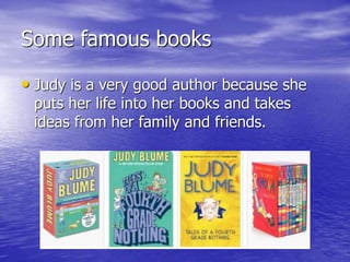 Judy Blume | PPT | Books and Literature