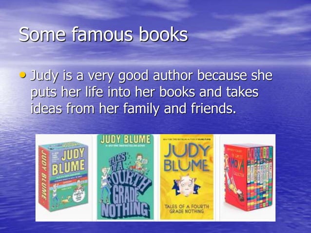 Judy Blume | PPT | Books and Literature