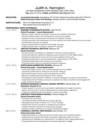 Judy Harrington Resume | PDF
