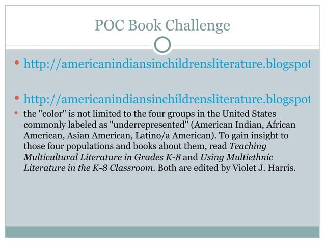 Multicultural Literature Blogs | PPT