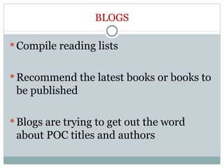 Multicultural Literature Blogs | PPT
