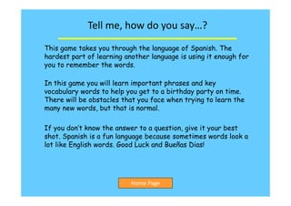 Juegos para ayudar a aprender español fácilmente | PPT