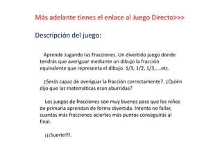 Juego de Fracciones | PPTX