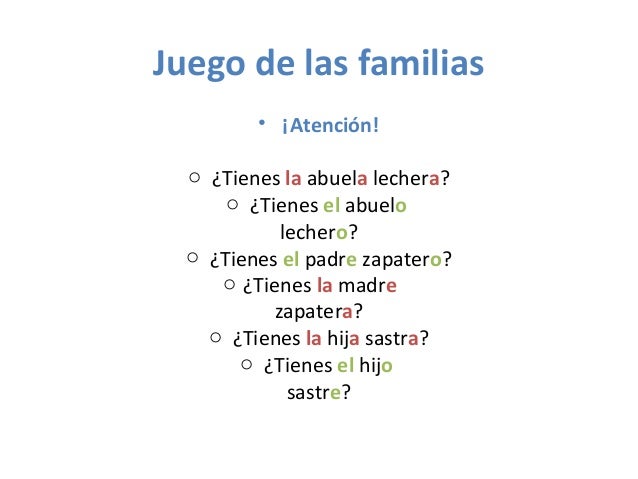 Juego de las 7 familias