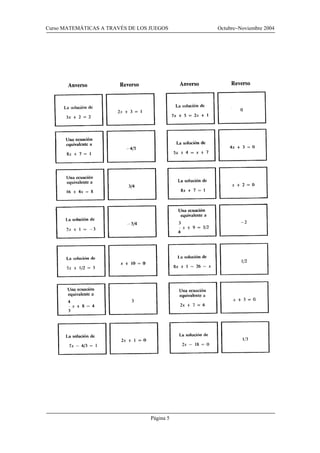 Juegos de matematicas | PDF
