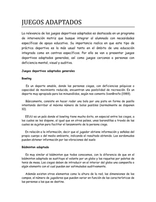 Juegos Adaptados Pdf
