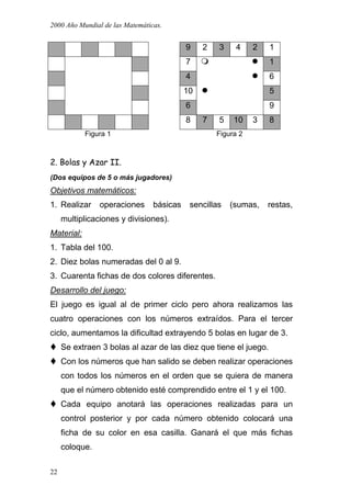 Juegos de matematicas infantil, primaria y secundaria | PDF
