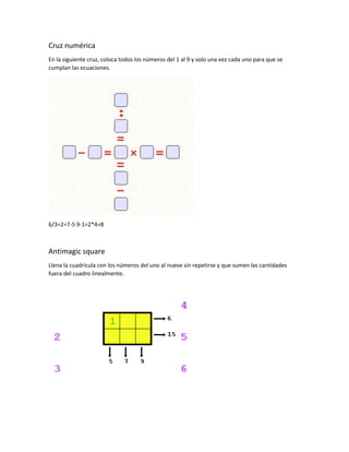 Juegos matematicos | PDF