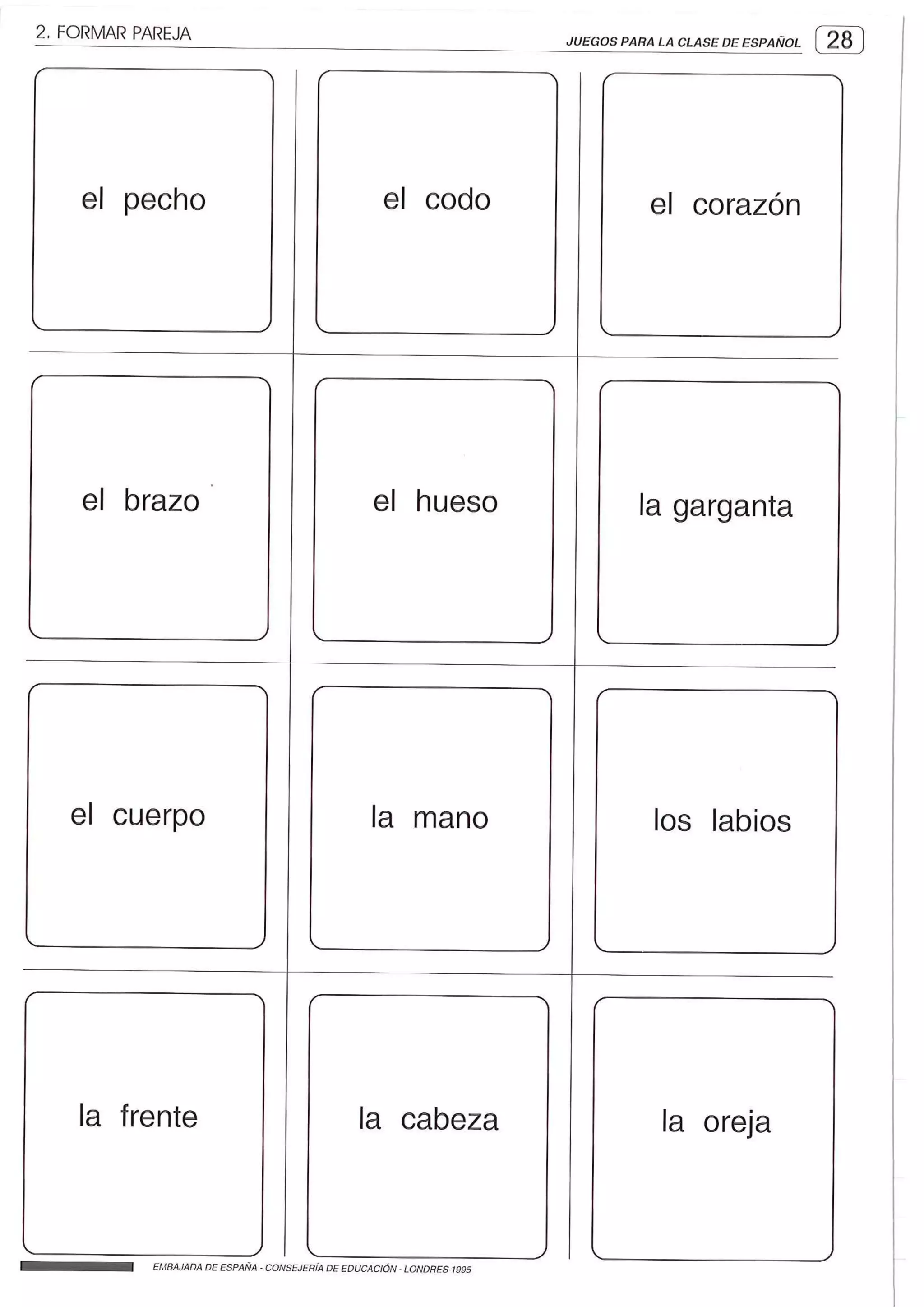 Juegos para la clase de español | PDF