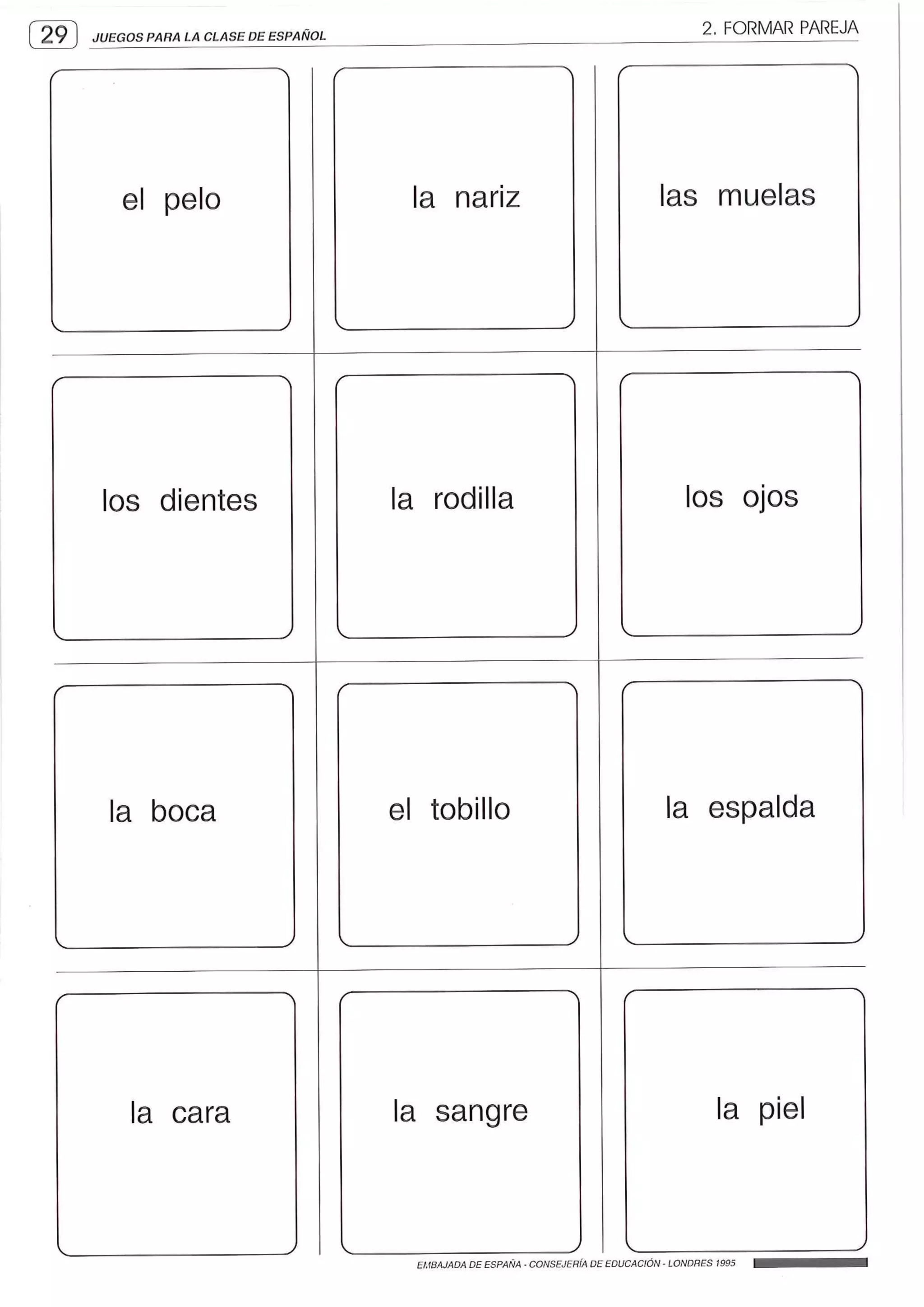 Juegos para la clase de español | PDF