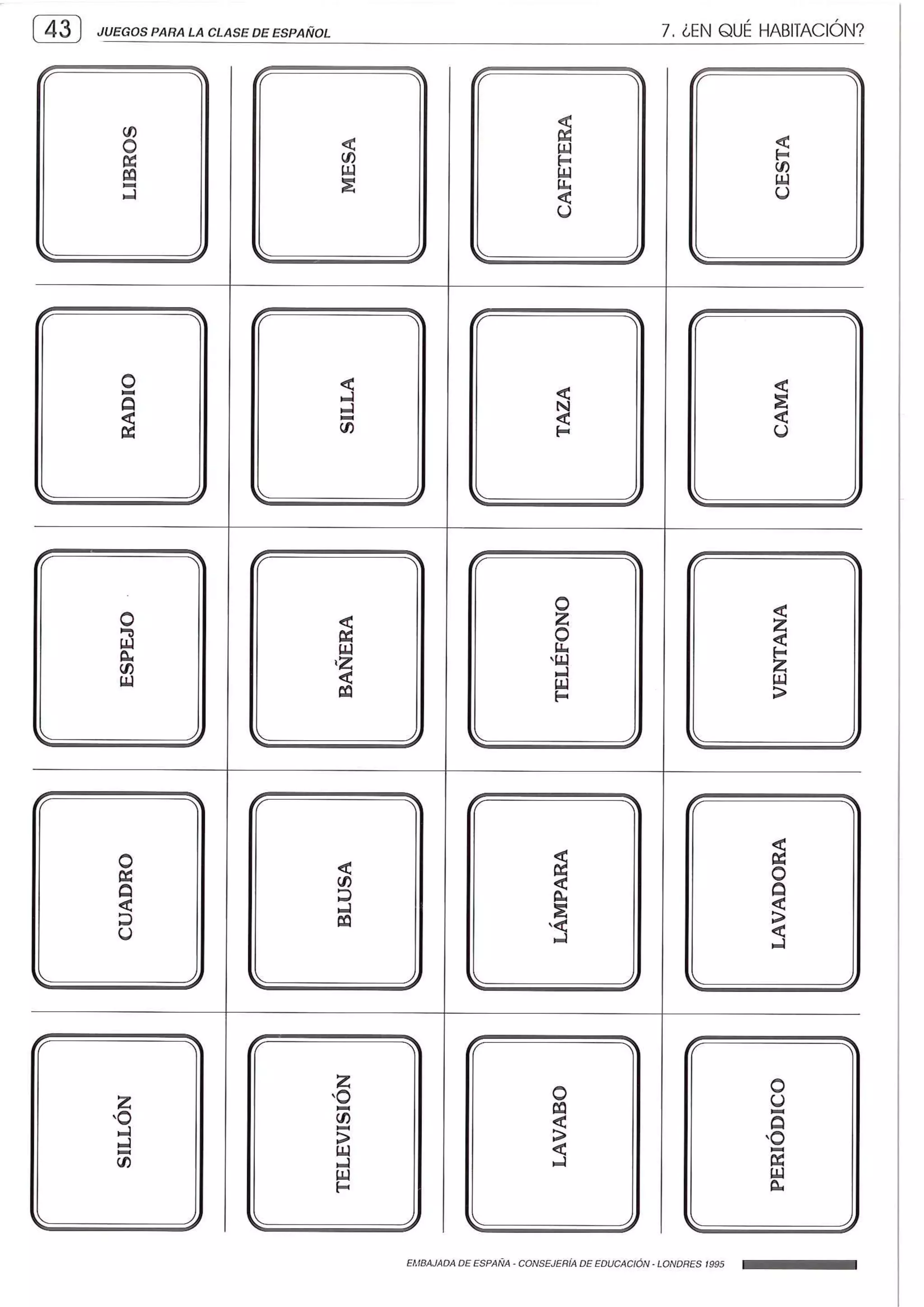 Juegos para la clase de español | PDF