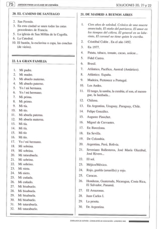 Juegos para la clase de español | PDF