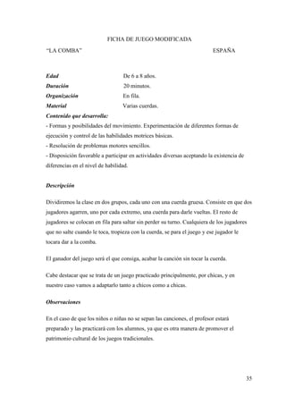 Juegos populares y tradicionales | PDF