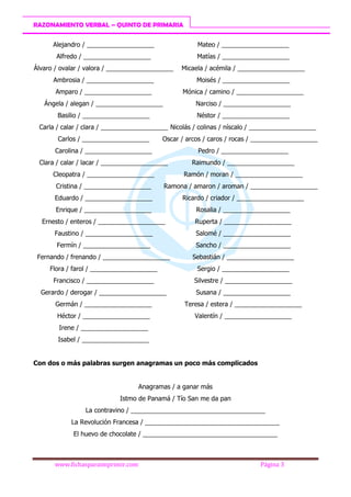 Juegos verbales para Quinto de Primaria RAZONAMIENTO VERBAL.pdf
