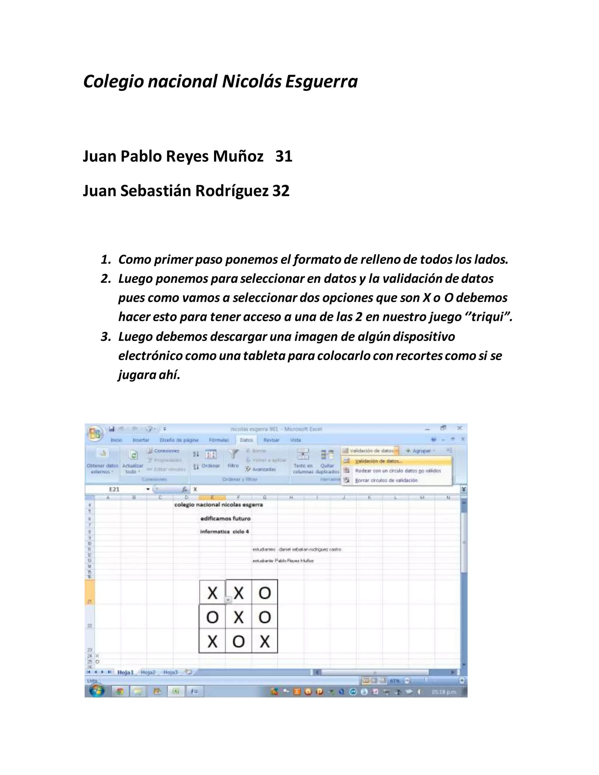 Juego triqui | DOCX