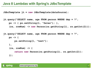 Spring 4 on Java 8 by Juergen Hoeller | PDF