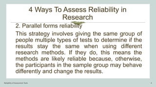 JUEZAN-RELIABILITY OF ASSESSMENT TOOLS.pptx
