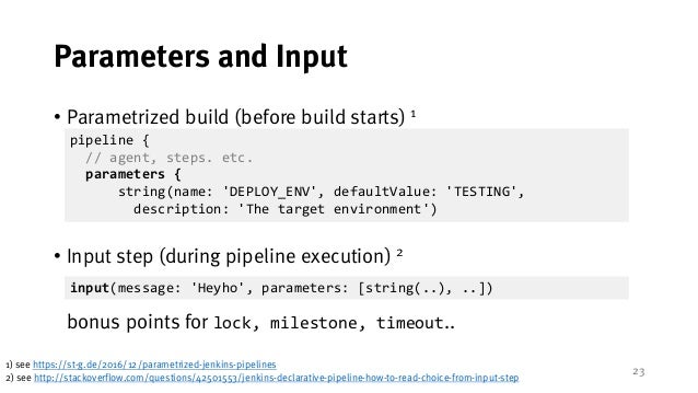 (Declarative) Jenkins Pipelines