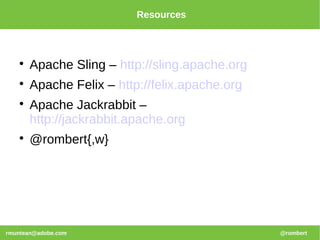 Apache Sling - The whys and the hows | PDF