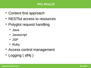 Apache Sling - The whys and the hows | PDF