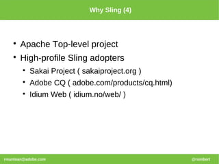 Apache Sling - The whys and the hows | PDF