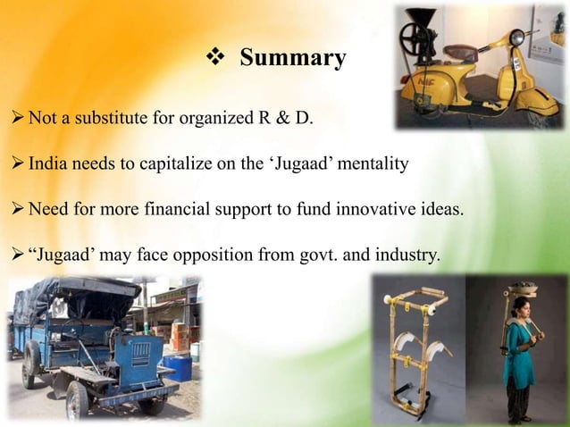 Jugaad - indian style of innovation | PPTX | Business and Finance