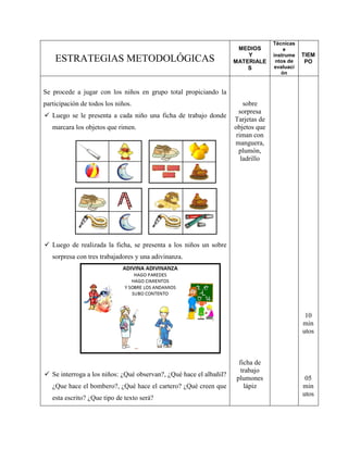 Jugando con nuestros amigos los trabajadores de la comunidad | PDF