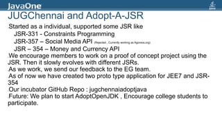 JUGChennai and Adopt-a-JSR program | PPT